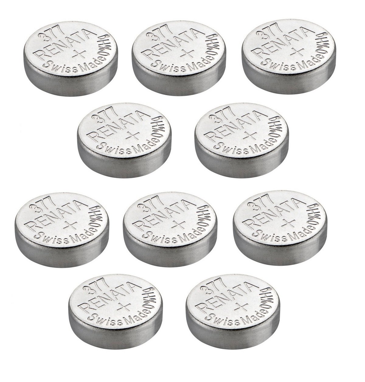Renata 377 or SR626SW or AG4 1.5V Watch Battery (10 x 377 or SR 626 SW)