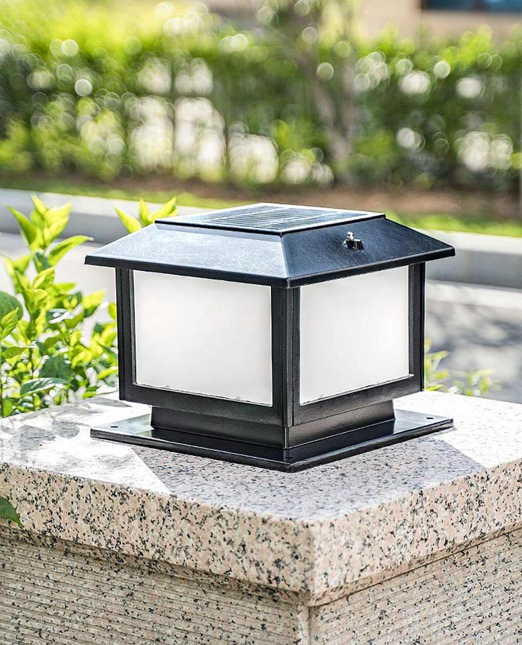 Solar Post Cap Lights Outdoor Aluminum LED Courtyard Villa Gate Pillar Lamp Household Gate Post Wall Lamp, Modern Simplicity Waterproof IP54 Patio Lamp Perfect For Home, Garden, Backyard, [Energy Clas