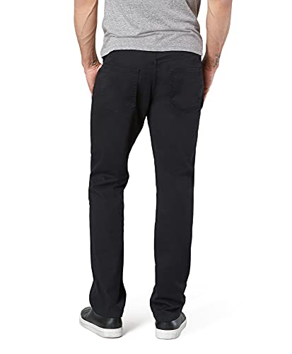 Dockers Men's Straight Fit Jean Cut All Seasons Tech Pants (Standard and Big & Tall), Black, 36W x 32L