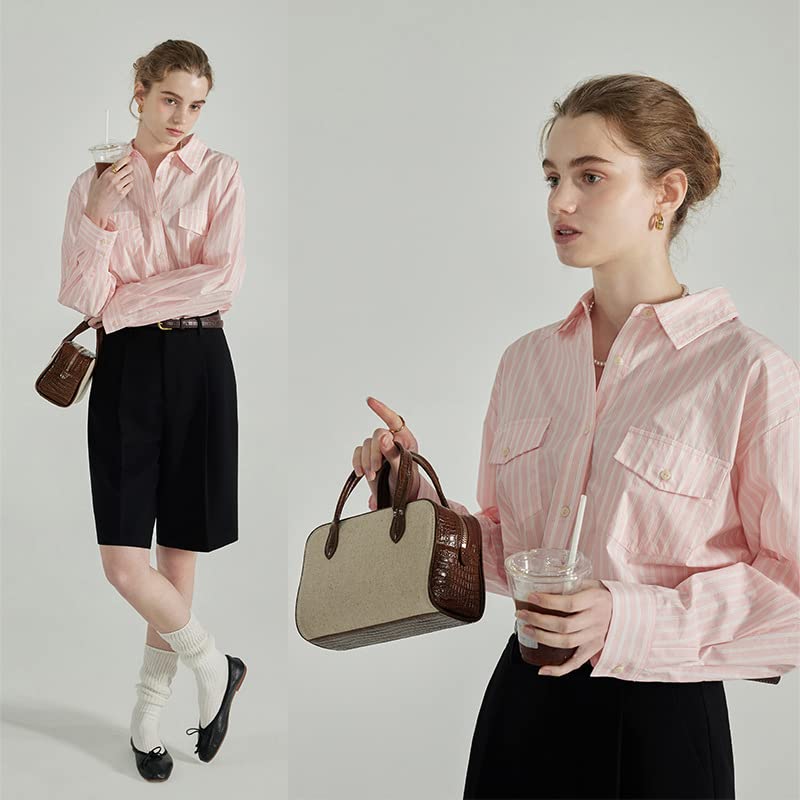 Coffee First Layer Cowhide Boston Bag New Soft Leather Women's Bag Vintage Handbag (Coffee)