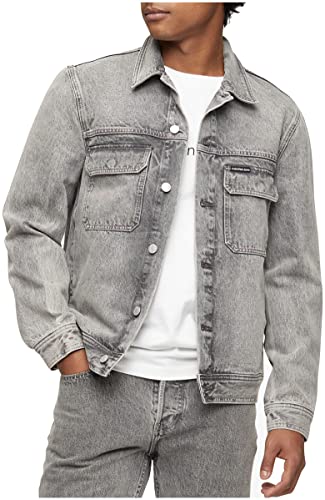 Calvin Klein Men's Palmer Grey Utility Trucker Jacket