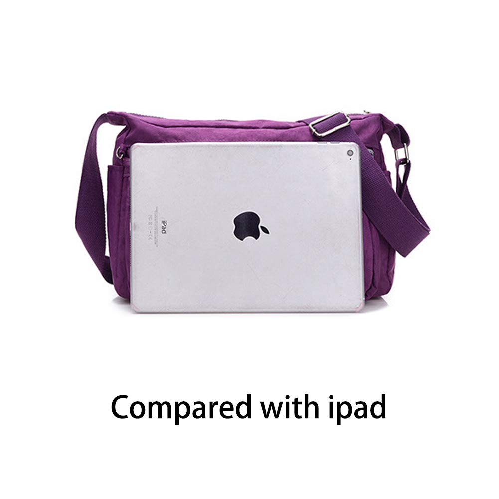 MINTEGRA Crossbody Shoulder Bag for Women, Nylon Waterproof Messenger Bag Lightweight Travel Work Bag Purse