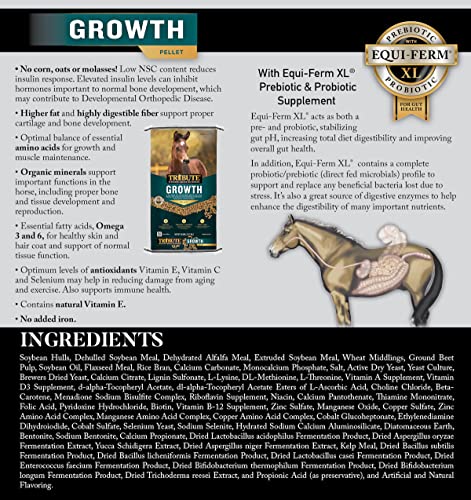 TRIBUTE Kalmbach Feeds Growth Pellets for Horse, 50 lb