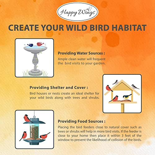 Happy Wings Nyjer/Thistle Seeds with Empty Sock for Wild Bird Food - 5 Pounds I No Grow Seed