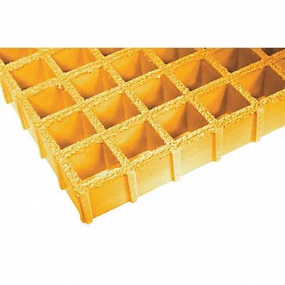 Fibergrate Yellow Molded Grating, Corvex Resin Type, 8 ft. Span, Grit-Top Surface - 878924