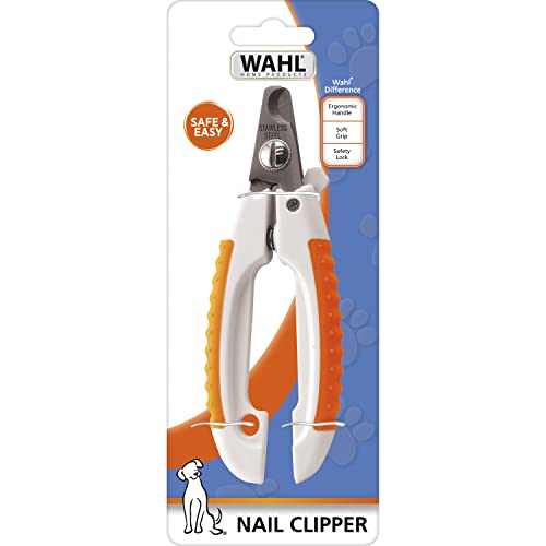 WAHL Pet Nail Clipper for Cutting Dog, Cat, & Animal Claws with Razor Sharp Stainless Steel Blades & Protective Safety Guard Locks for Safe Claw Care β Model 858448