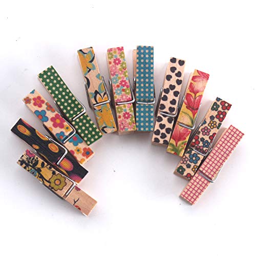 Z ZICOME Mini Wooden Clothespins Photo Paper Peg Craft Clips, 100 Pack
