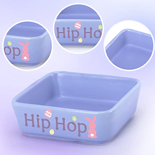 Easter Mini Candy Dish Set of 2 Ceramic Bowl for Tiered Tray Decor Jelly Beans Hip Hop Bunny Easter Egg Table Shelf Decorations Cookie Spring Party Farmhouse Home Decor Housewarming Gift Idea