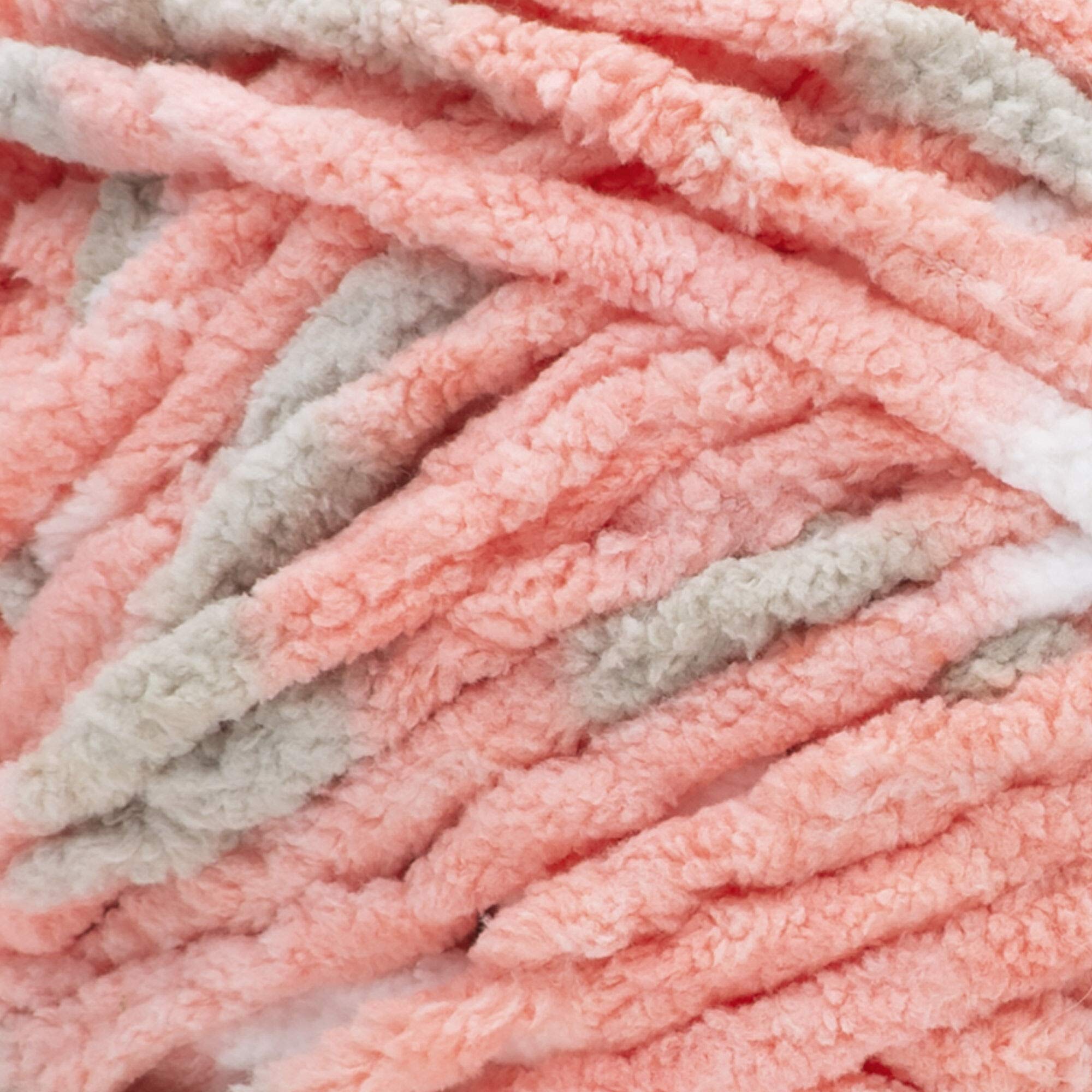 Bernat Baby Blanket Yarn - Big Ball (10.5 oz) - 2 Pack with Pattern Cards in Color (Shell Pink Clouds)