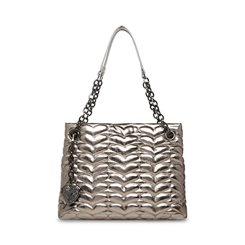 Betsey Johnson Take A Shine Quilted Tote, Gunmetal