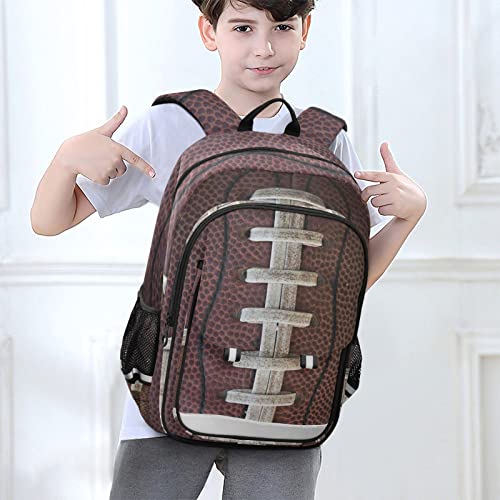 Glaphy American Football Laces Backpack School Bag Lightweight Laptop Backpack Student Travel Daypack with Reflective Stripes