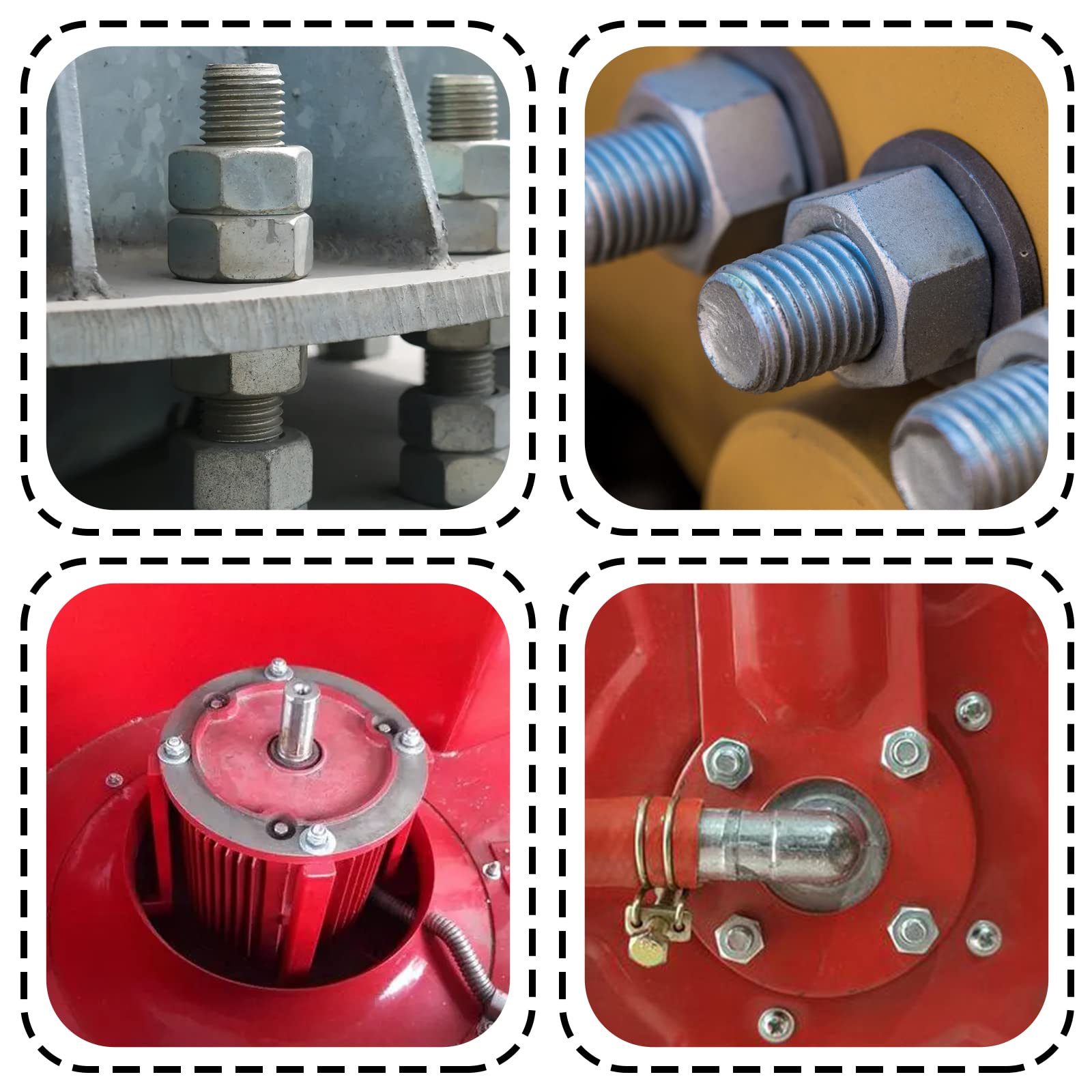 Cionyce 4 PCS M6 Hex Bolt, M6-1 x 150mm Hex Head Screws Bolts 304 Stainless Steel Hex Tap Bolts