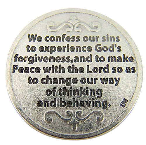 Chalice with Host and Bible First Reconciliation Pocket Token with Confession Back