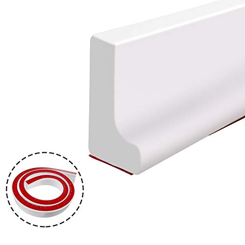 Collapsible Shower Threshold Water Dam Buthtub Water Stopper Shower Barrier Rubber Dam Silicon Water Blocker Dry and Wet Separation for Bathroom (66Inch)