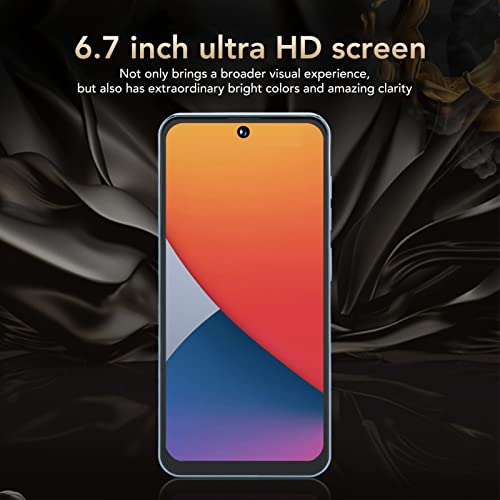 ciciglow 6.7 Inch Mobile Phone, I14 Pro Max 4G Smartphone, 4GB RAM 128GB ROM, 8MP 24MP Camera, Face ID, for Android 12, 4000mAh, WiFi, GPS, Bluetooth, Gravity Sensing (Blue)(US)