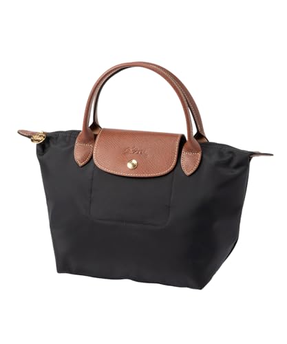 Longchamp 1621 089 Handbag, Preage, Tote Bag, Nylon/Leather, Noir [Parallel Import]