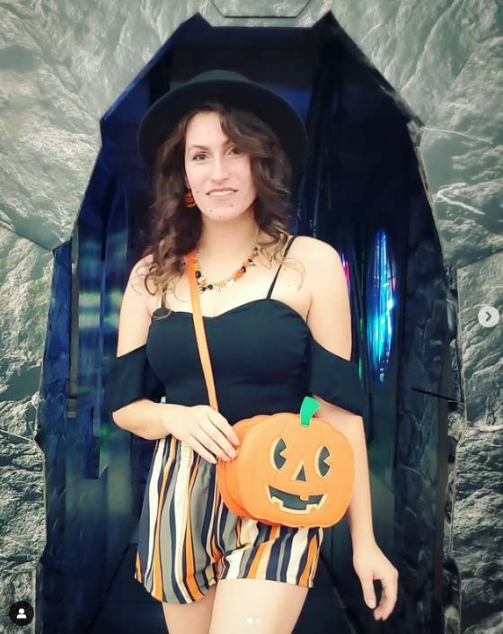Bewaltz PU Leather Adjustable Strap and Zipper Closure Virtual Pet Novelty Bag - Holiday (Jack-O-Lantern)