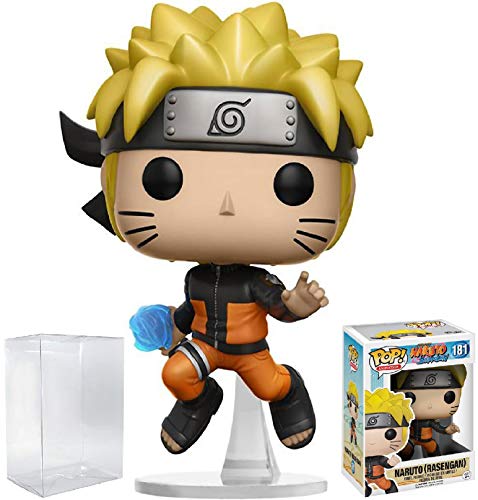 POP Naruto Shippuden - Naruto (Rasengan) Funko Pop! Vinyl Figure (Bundled with Compatible Pop Box Protector Case), Multicolor, 3.75 inches