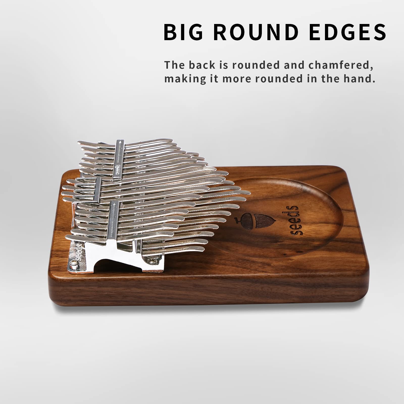 Seeds Kalimba 34 Key Chromatic Thumb Piano Pisces C-Tuned,Double Layer Flat Board Black Walnut Musical Instruments Gift Idea for Children Adults Beginners and Professionals