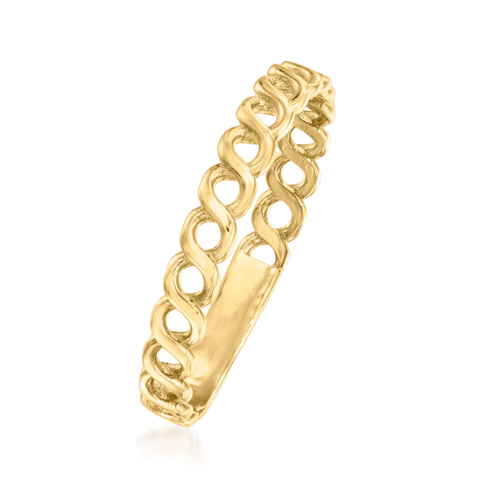 Canaria 10kt Yellow Gold Curb-Link Ring. Size 7