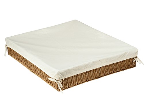 KOUBOO Wicker Under Bed Basket with Liner and Cover