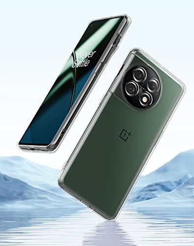 Cresee Case for OnePlus 11 5G, Thin Clear Cover with Camera Protection Slim Shockproof Flexible TPU Phone Case for OnePlus 11 - Transparent