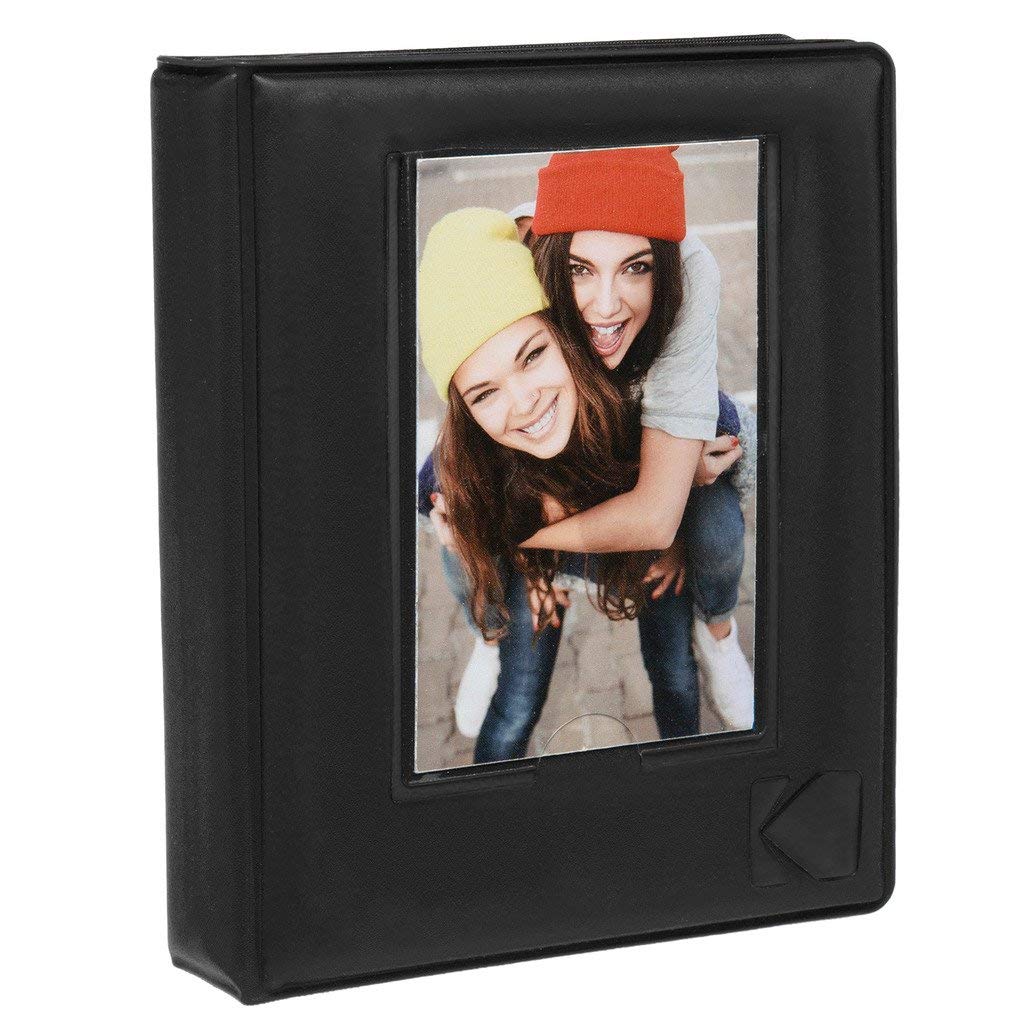 KODAK Printomatic Instant Camera (Grey) All-in-Bundle + Zink Paper (20 Sheets) + Deluxe Case + Photo Album + 7 Sticker Sets + Markers + Scissors and More