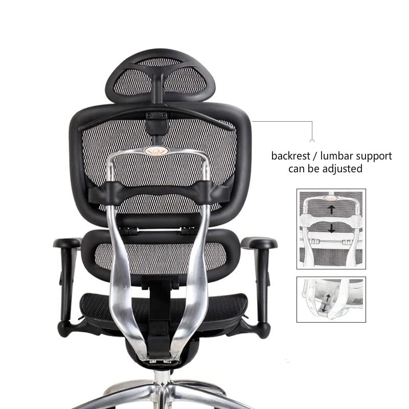 ZLBYB Ergonomic Waist Computer Chair Home Game Lift Study Office Chair Comfortable Sedentary Boss Intelligent Lumbar Support