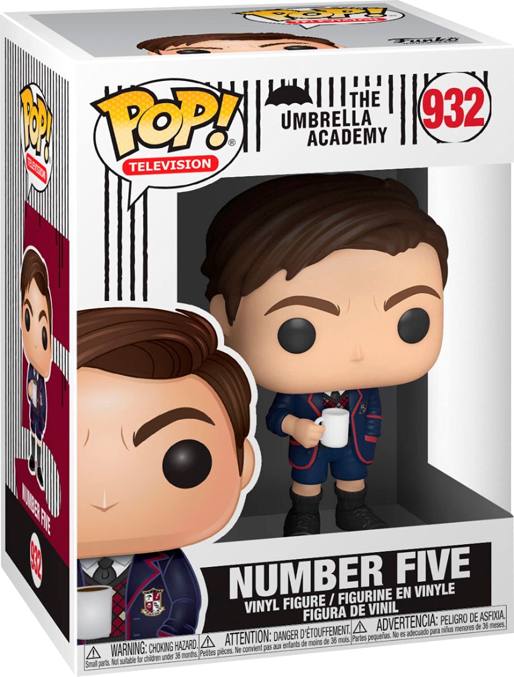 POP Umbrella Academy - Number Five Funko Pop! Vinyl Figure (Bundled with Compatible Pop Box Protector Case), Multicolored, 3.75 inches