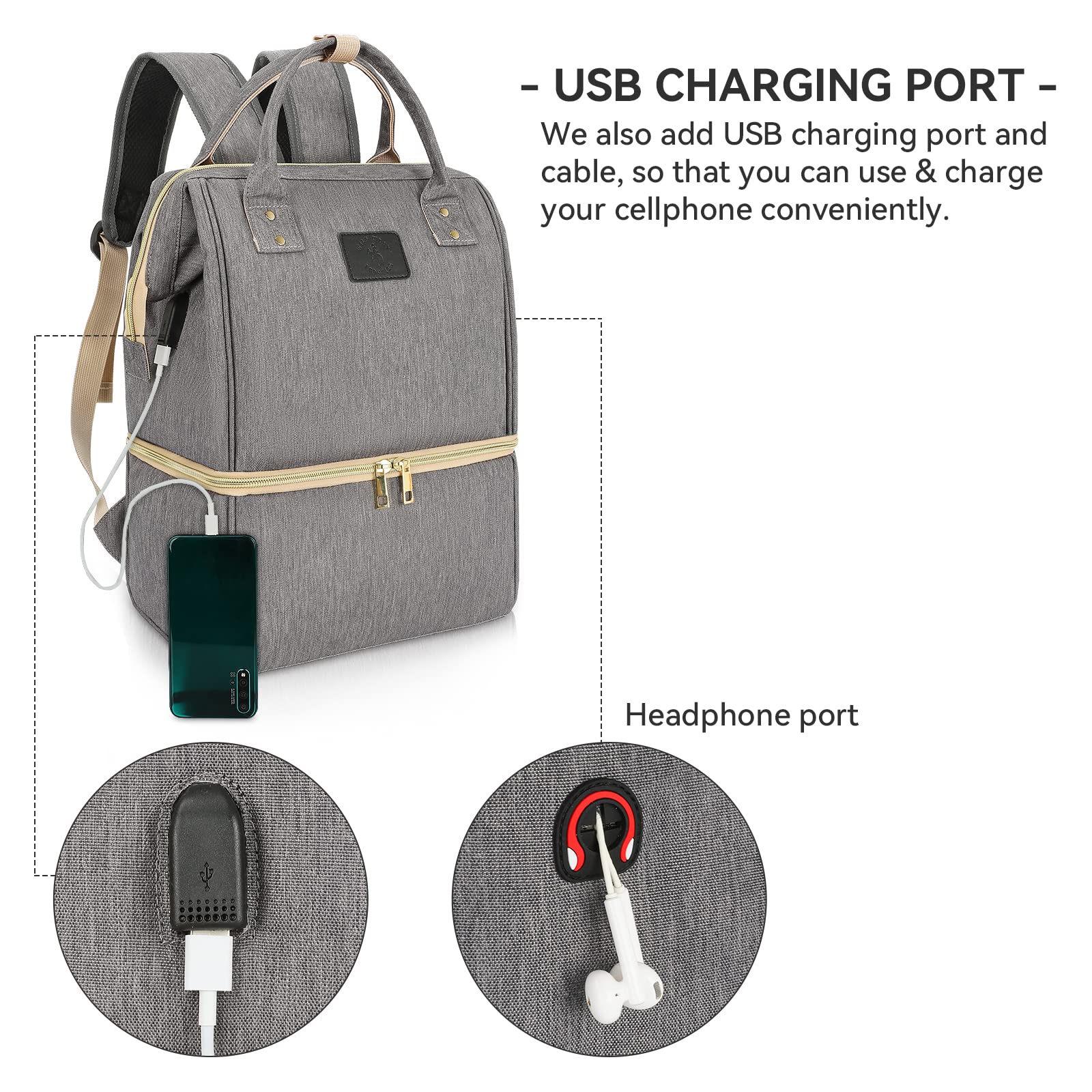 Breast Pump Backpack (New Dark Grey)