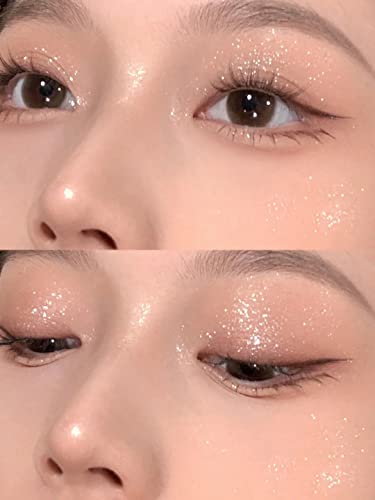 Shimmer Glitter Eyeshadow Palette, Eye Glitter Shadow, High Pigmented, Sparkling Eye Shadow with Bling Korean Eye Glitter Foil