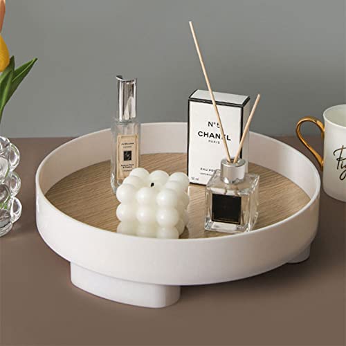 FIZZOQI Plastic Cosmetic Storage Shelf Condiment Rack Tabletop Rack Desk Round Tray Pantry Room Organizer Rack Household Restaurant Storage Rack