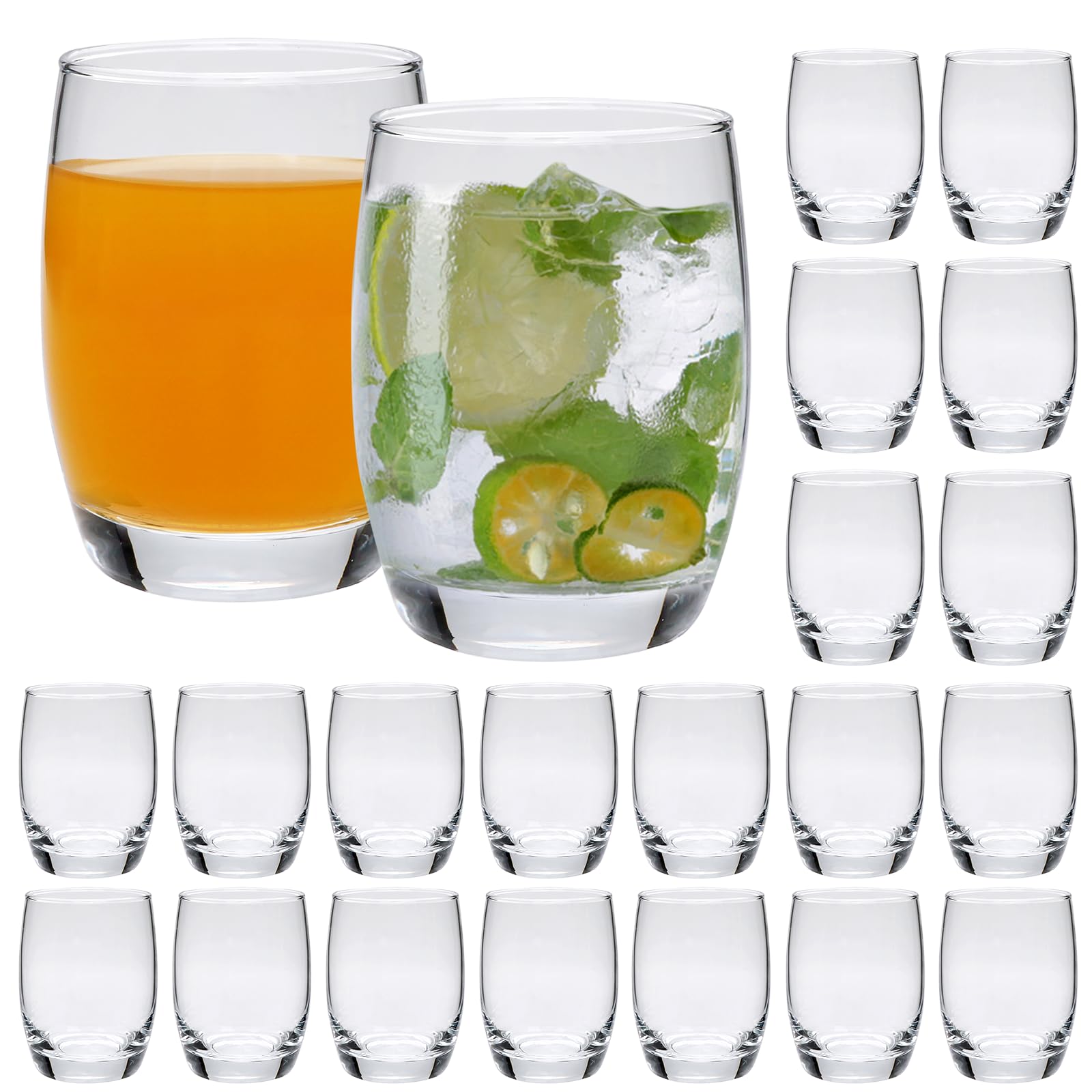Cadamada Stemless Wine Glasses,13oz Wine Glasses for Red or White Wine, Juice, Milkshakes, Ice cream, High-end Banquet, Party, Bar, Wedding, Gift (22 pcs)
