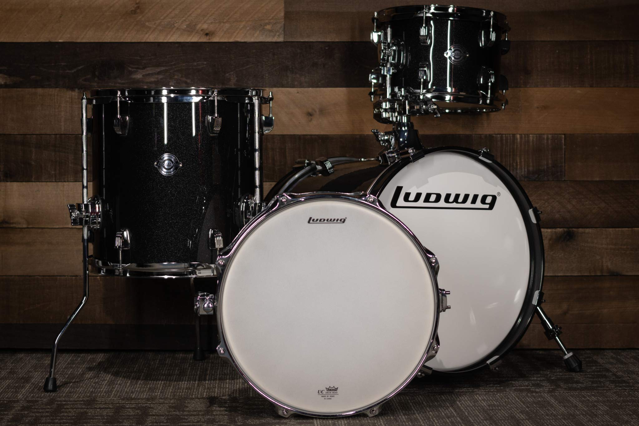 Ludwig Breakbeats by Questlove 4-Piece Drum Shell Pack (Black Sparkle)