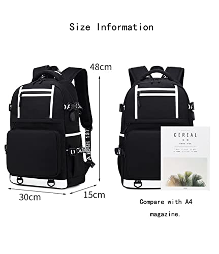 Gnoved Anime SPY Figure Backpack with Charging Port, Unisex School Bag Bookbags Over 6 Years Old.(Style2)