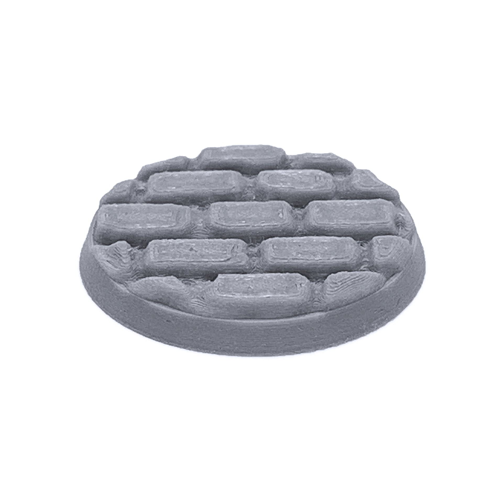 Miniature Bases - Scenic Texture - Masonry - 32mm (15pcs), 3D Printed Tabletop RPG and Wargame Miniature Accessories