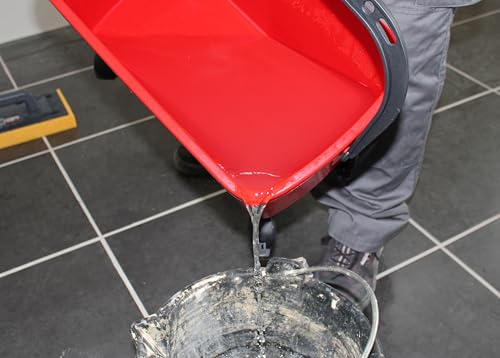 RUBICLEAN Triple SuperPro Grout Bucket System – Lightweight, Durable Washboy with 3 Spiral Rollers, 5.3 gal Capacity, Wheels, and Carry Handle – Ideal for Tile Installation and Cleaning