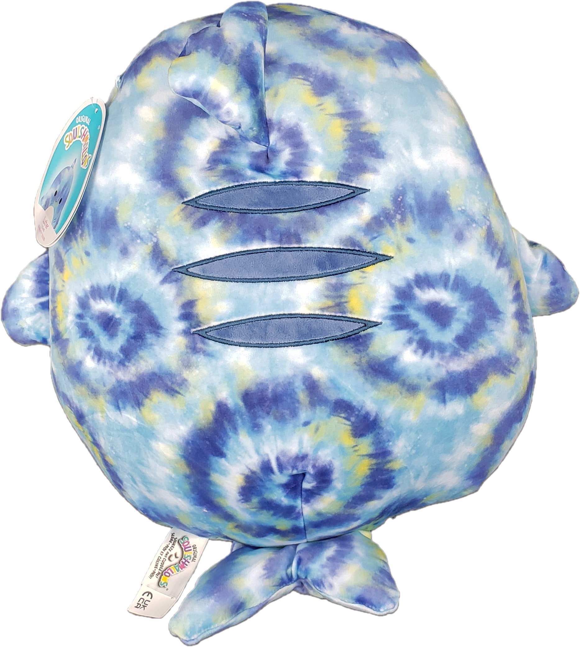 SQUISHMALLOW KellyToys - 8 Inch (20cm) - Luther The Blue Tie Dye Shark - Super Soft Plush Toy Animal Pillow Pal Buddy