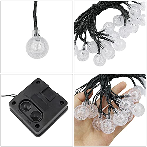 RARITYUS Solar String Lights Waterproof Crystal Globe Sparkly Lights for Holiday Tree Decorative Garden Yard Festival Home Party Porch Wedding Christmas Decorations