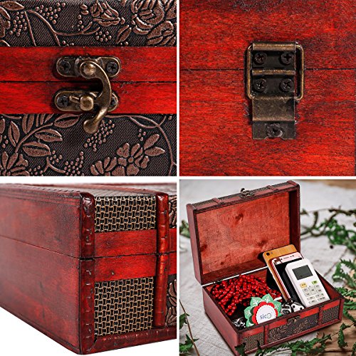 SICOHOME Treasure Box,9.0" Grape Tarot Card Box for Jewelry,Tarot Cards,Gifts and Home Decoration
