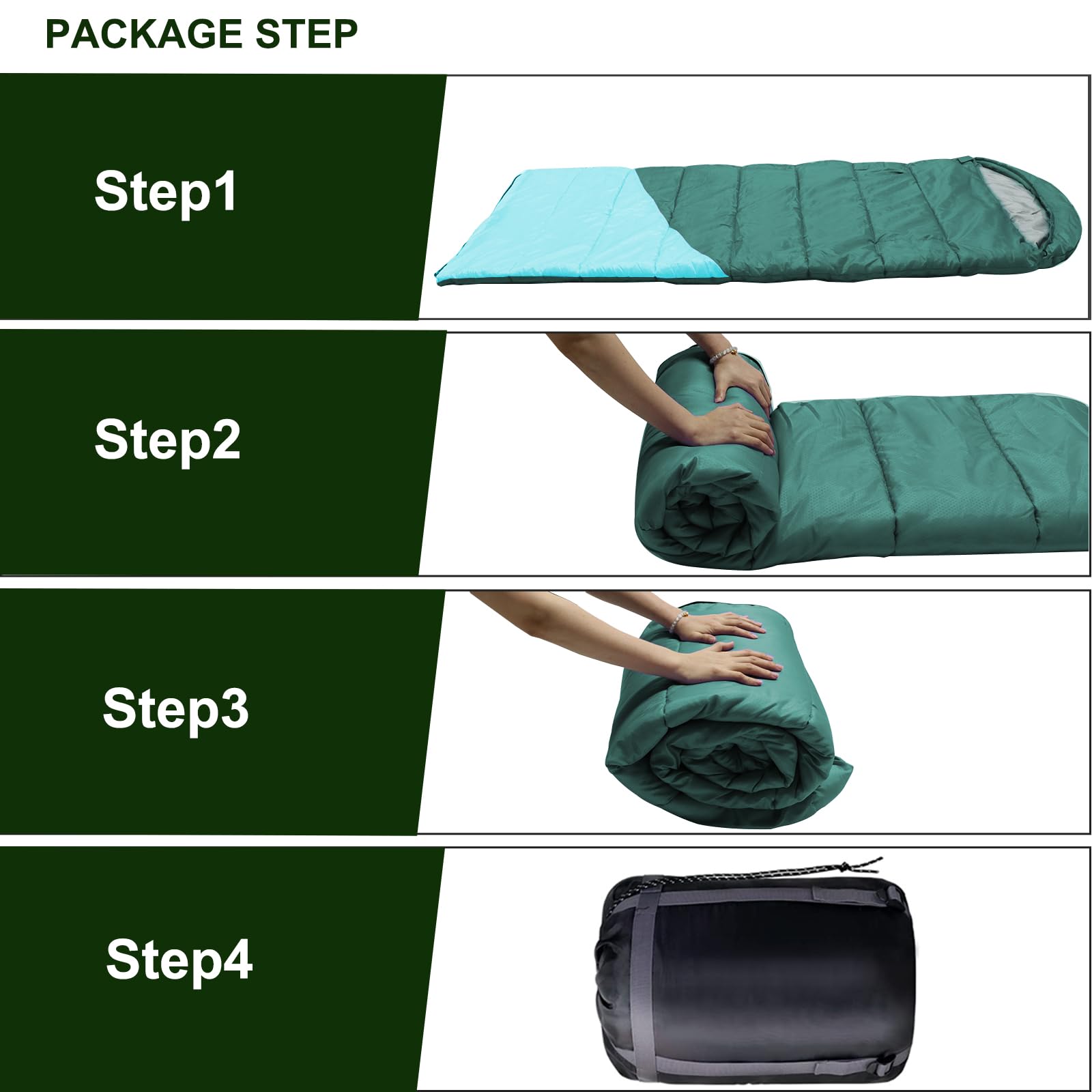 Camping Sleeping Bag for Adults Girls Boys All Season Spring Summer Fall Early Winter - Waterproof for Traveling Hiking