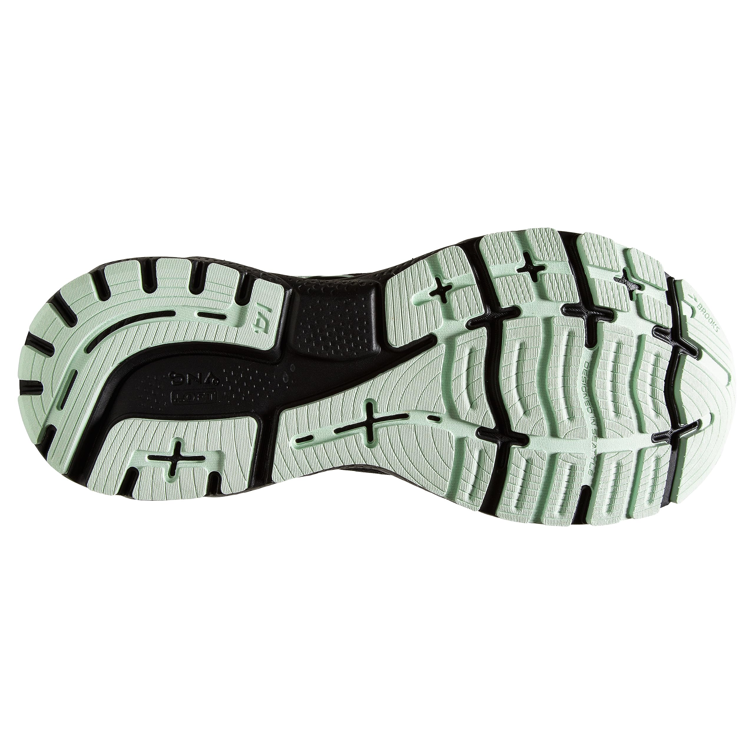 Brooks Women's Ghost 14 GTX Waterproof Neutral Running Shoe - Black/Blackened Pearl/Aquaglass - 8 Medium