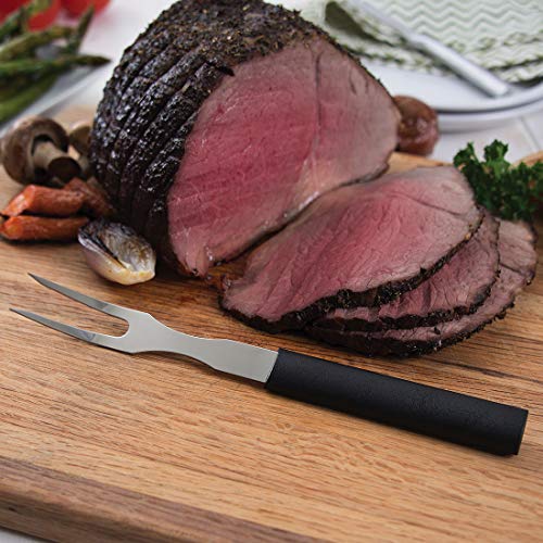 Rada Cutlery Carving Knife Set β Stainless Steel 2-Piece Carving Set With Stainless Steel Black Resin Handles