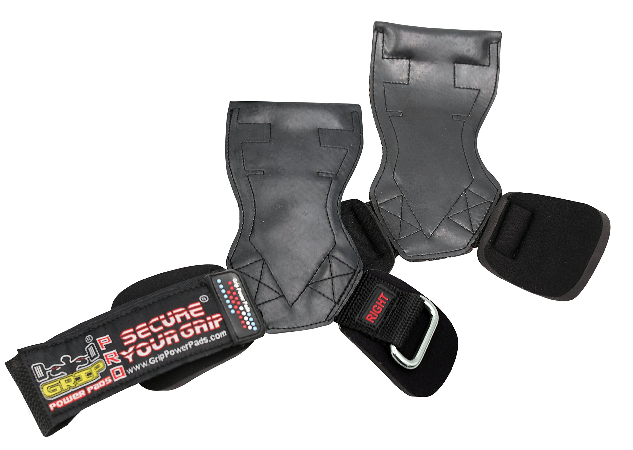 Lifting Grips PRO Weight Gloves Heavy Duty Straps Alternative to Power Hooks Deadlifts Adjustable Neoprene Padded Wrist Wrap (Medium)