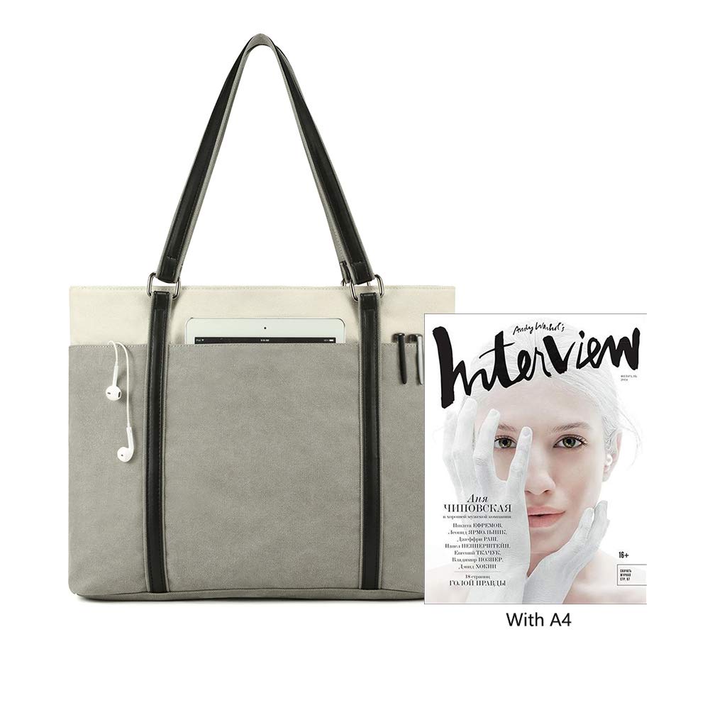 MINTEGRA Tote Bag for Women Fashion Canvas Designer Splice Handbag Purse Shoulder Bag