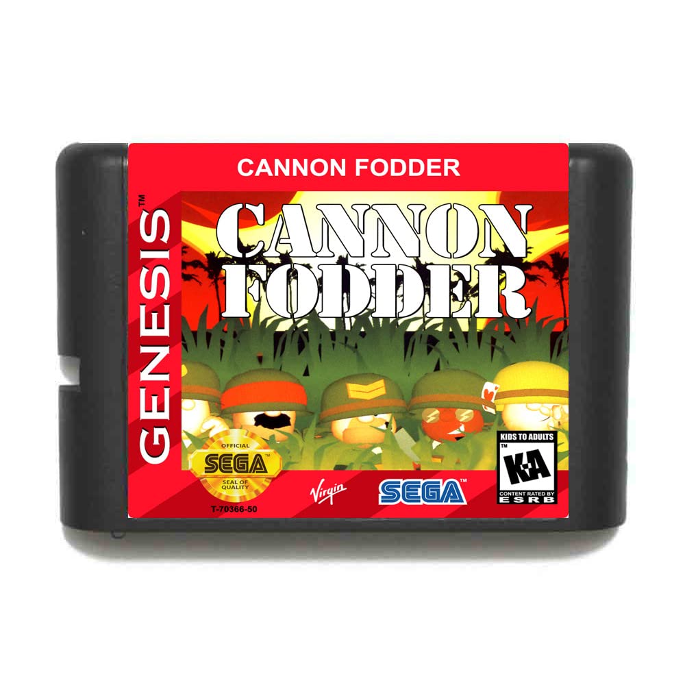 Cannon Fooder 16 Bit MD Game Card For Sega Mega Drive For Genesis (Black)