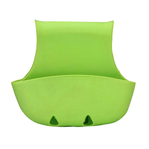 Kitchen Sink Caddy Sponge Soap Holder Hang Basket for Scrubber Dish Brush Kitchen Accessories Organizer Double Sink Caddy Saddle Style Kitchen Organizer Storage Sponge Holder Rack (Green, One Size)