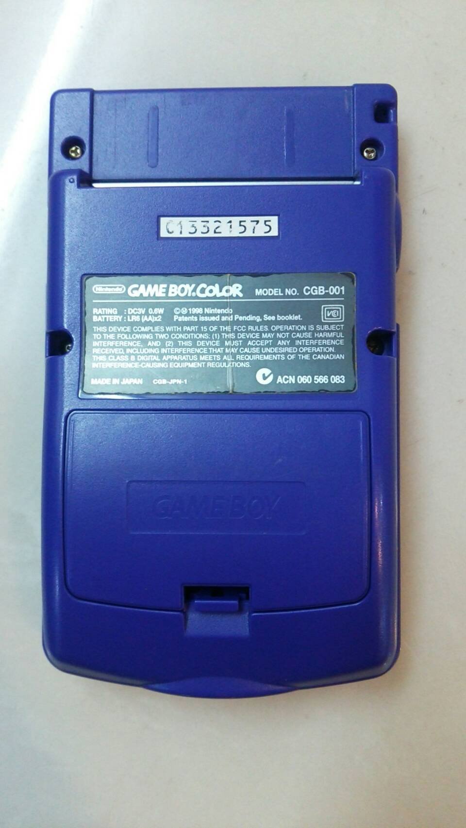 Game Boy Color Console in Purple - JAPANESE IMPORT