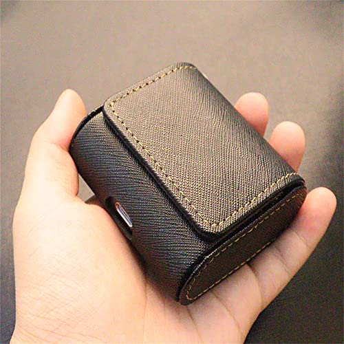 DAYJOY Elegant Leather Protective Case Cover Compatible with B&W/Bowers&Wilkins PI5 S2 /PI7 S2 Wireless Earbuds,Portable Protective Carrying Box Sleeve Storage Bag (Black)
