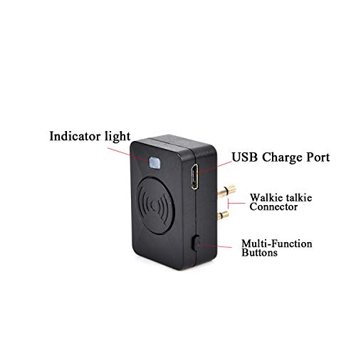 HYS Bluetooth Earpiece Headset with Finger PTT for Motorola BRP40 CP200 CP200D CP185 CLS1410 CLS1110 DTR650 RDU2020 RDU4100 RDU4160D RDU2080D Yaesu FT-4XR FT-4VR FT-65R FT-25R Handheld Walkie-Talkie
